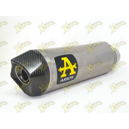 Arrow Race-Tech titanium approved silencer with carby end cap for Aprilia