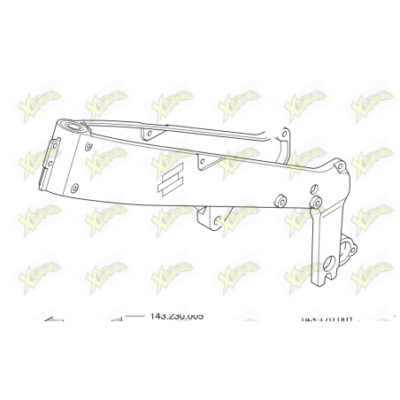 Polini 910 RS mini bike central frame 143.620.001