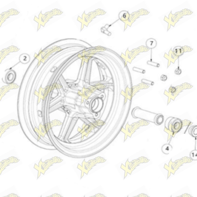 Ohvale Gp-0 complete rear wheel 01.RP.0006.L