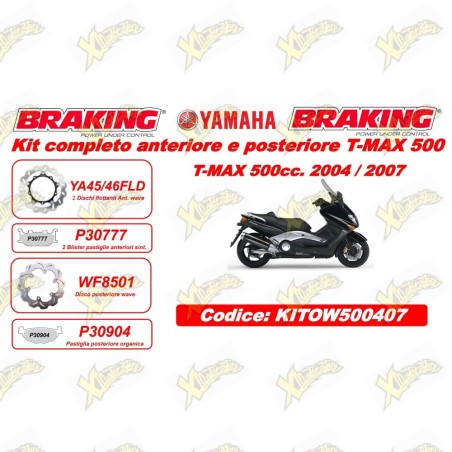 Complete Braking oversized disc kit for T-max 500 from 2004 to 2007 ...