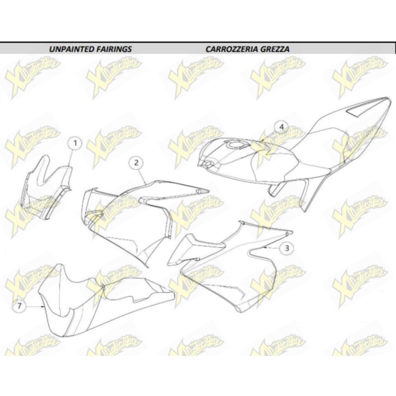 Ohvale GP-0 EVO raw fairing kit 01.CA.0078.G