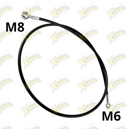 Formula minibike rear braided brake hose M8 - M6 FM10192-40