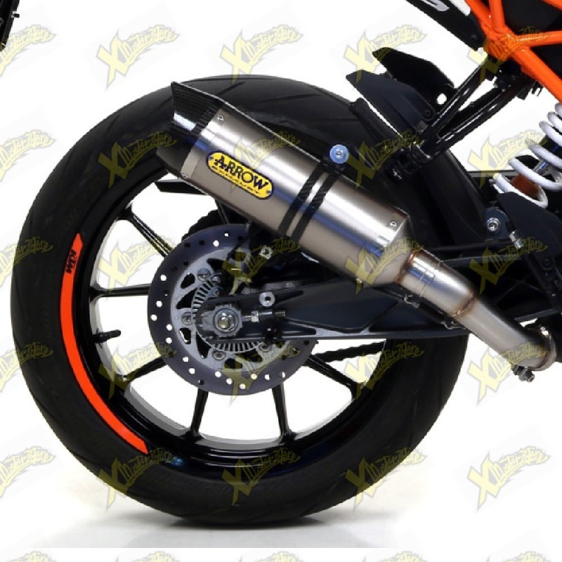 Thunder dark aluminum muffler ktm rc 390 2017 with carby end cap for ...