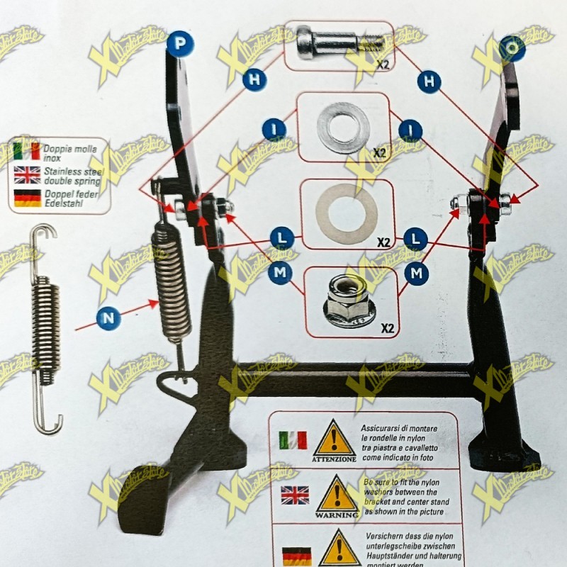 Center Stand Ducati Monster 797 & Scrambler 1100 / 800 / 400 – Complete Kit
